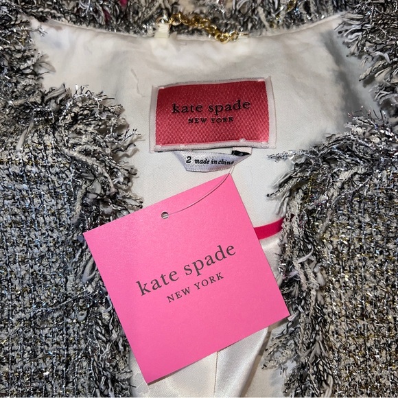 kate spade | Jackets & Coats | Kate Spade New York Womens Silver ...